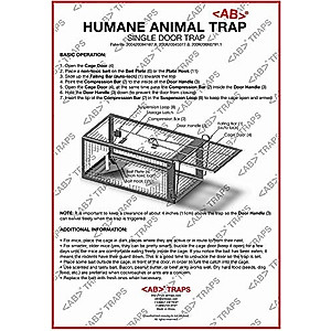 AB Traps Quality Live Animal Humane Trap Catch and Release Rats Mouse Mice Rodents Cage - Voles Squirrel and Similar Sized Pets Safe and Effective | Size Small