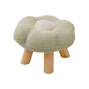 Bothyi Under Desk Step Stool Foot Rest Pouf Multifunctional Shoes Changing Cute Sofa Stool Small Foot Stool for Porch Living Room Bedside Apartment, Green