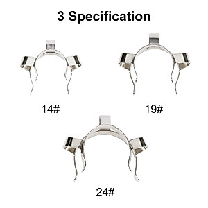 XCD Metal Joint Clips for 14/20 Glass Ground Joint Lab Accessory, 5 Pieces Nickel-Plated Steel Joint Clips 14 mm Lab Keck Clamp #14 Keck Clips