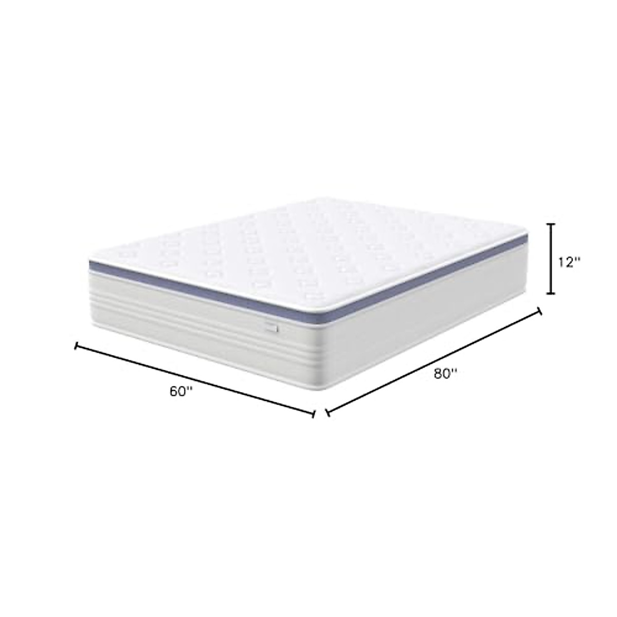 Dourxi Queen Mattress, 12 Inch Hybrid Queen Size Mattress in a Box with Gel Memory Foam, Individually Pocketed Springs for Support and Pressure Relief - Medium Plush