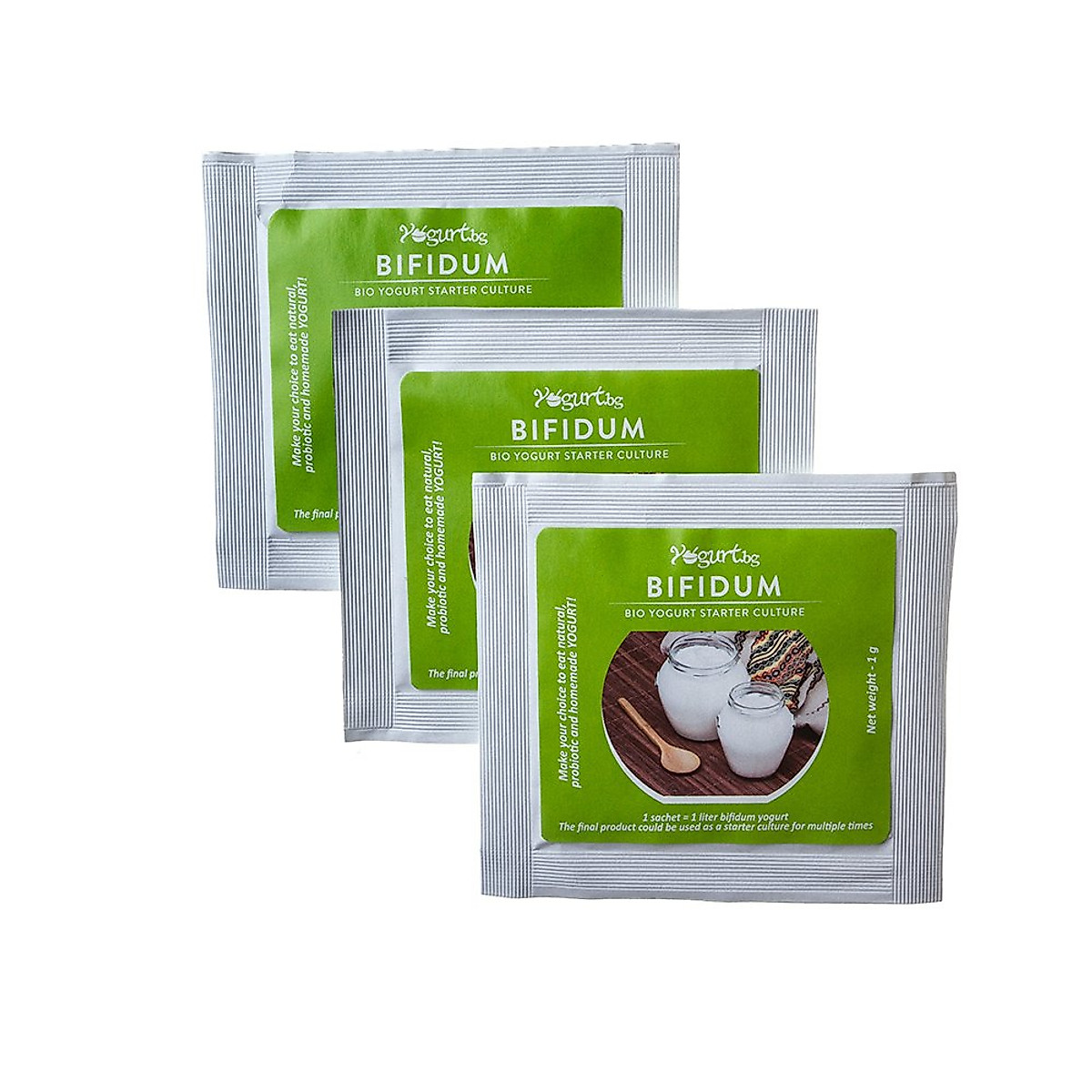 BIO Yogurt Starter Culture- Pack of 3 Sachets with Bifidobacterium and Acidophilus
