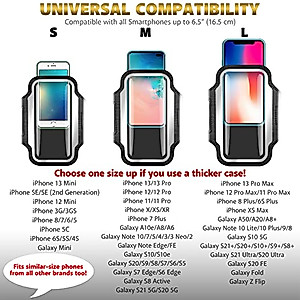 TRIBE Running Phone Holder Armband. iPhone & Galaxy Cell Phone Sports Arm Bands for Women, Men, Runners, Jogging, Walking, Exercise & Gym Workout. Fits All Smartphones. Adjustable Strap, CC/Key Pocket