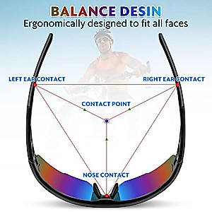 miunruar Safety Glasses for Men 8 Pack, ANSI Z87.1+ UV Protective Eyewear, Impact Resistant Tinted Safety Goggles for Work, Sport, Driving, Biking