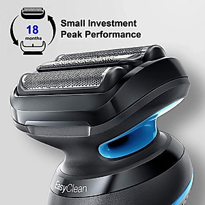 Series 5/6 53B Replacement Head for Braun Electric Foil Shaver, Compatible with New Generation Braun Razors 5020cs 5018s 5035s 5049cs 5050cs 6020s 6040cs 6075cc 6072cc 6090cc (1 Count)