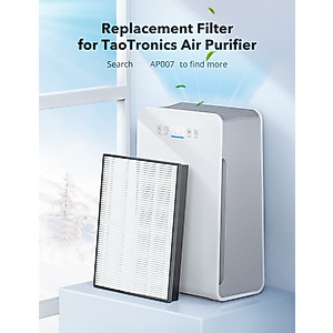 Air Purifier Replacement Filter Compatible with AP007, 3-in-1 True HEPA Filter, Pre-Filter, High-Efficiency Activated Carbon Filter, 1 Pack