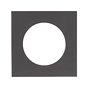 18x18 Mat Bevel Cut for 14x14 Photos - Precut Textured Black Circle Shaped Photo Mat Board Opening - Acid Free Matte to Protect Your Pictures - Bevel Cut for Family Photos, Pack of 1 Matboard Show Kit