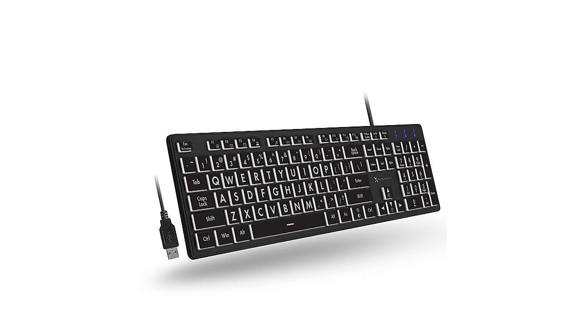 X9 Performance Backlit Large Print Keyboard - Easy to See and Type ...