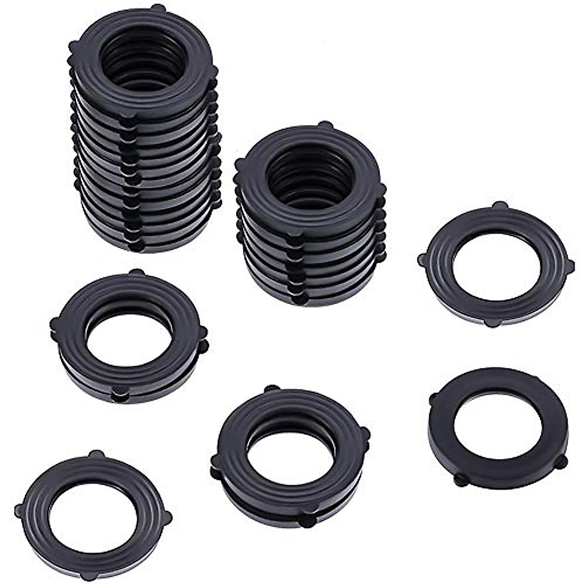 HQMPC Hose Seals Garden Hose Gasket Seal Hose Connector Gaskets O Ring 30Pcs for Leak Proof