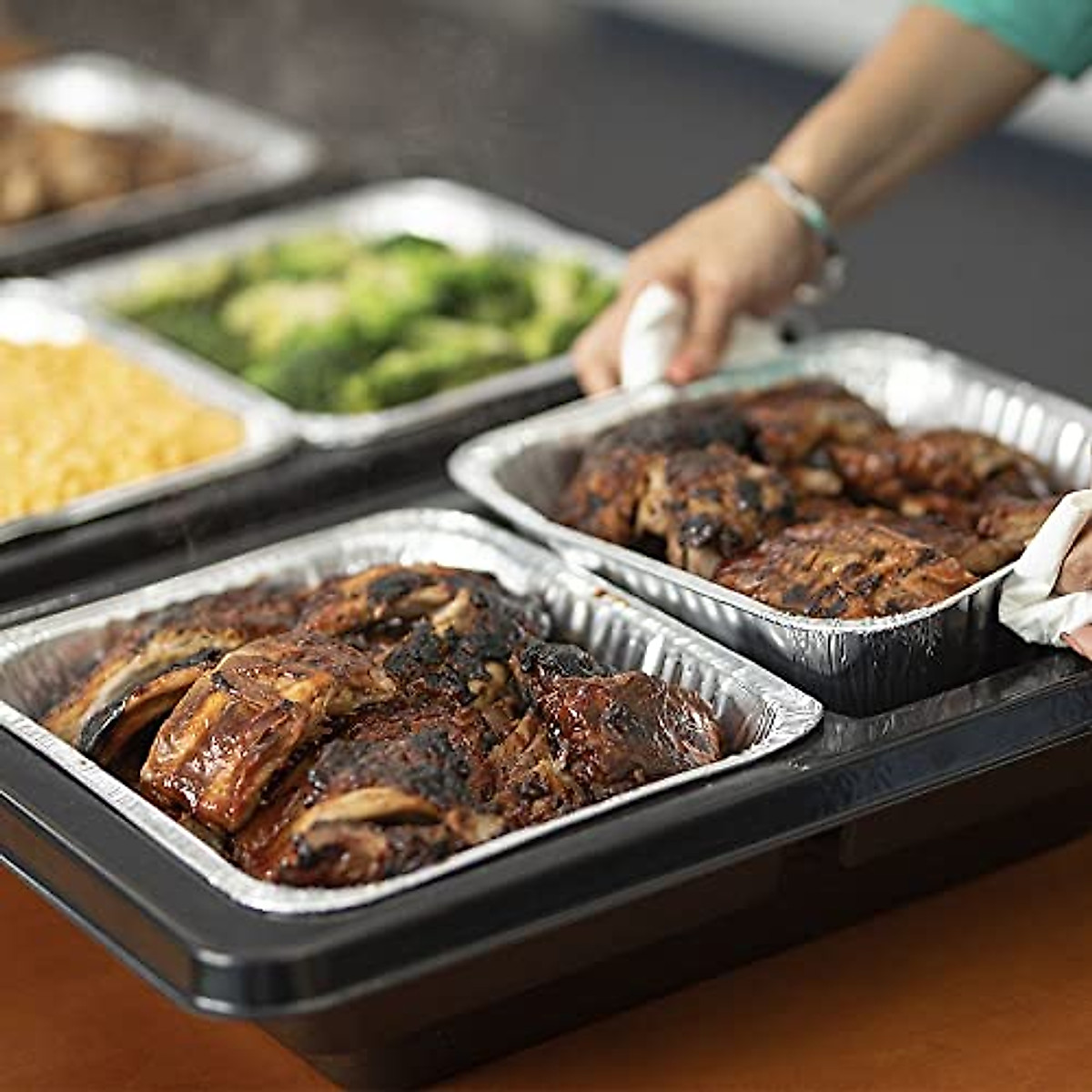 Sterno 70332 SpeedHeat Flameless Food Warming System Kits for Catering, Each Kit Fits Two Half Size Foil Pans (Set of 8 Kits)
