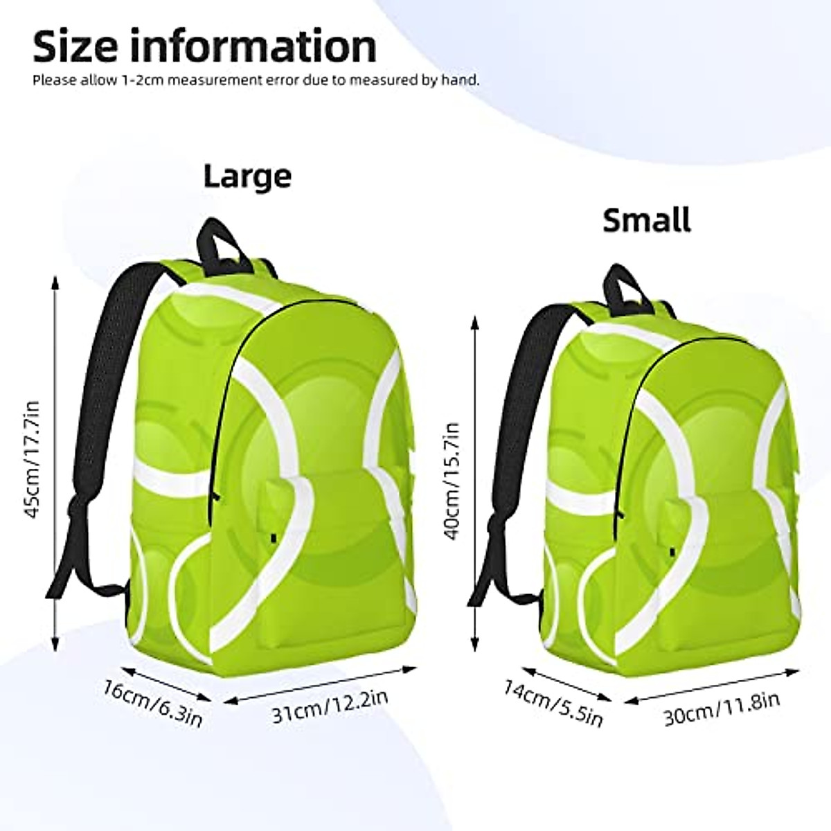 YOPIGOT Tennis Canvas Backpack Tennis Travel Backpack Tennis Laptop Backpack For Men Women S