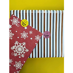 Redya Thank You Stickers, 500 Pieces Envelope Sticker, 1.5 inch Business Stickers, Smiley Face Stickers, Packaging for Small Business, Supplies, Mailer Boxes, Envelope Seals (301-00006)