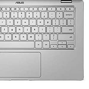ASUS Chromebook Flip C434 2 in 1 Laptop, 14" Touchscreen FHD 4-Way NanoEdge Display, Intel Core M3-8100Y Processor, 4GB RAM, 32GB eMMC Storage, Backlit Keyboard, Silver, Chrome OS, C434TA-DH342T