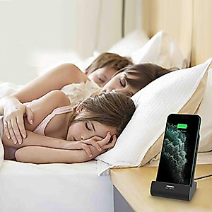 Wireless Charger YW YUWISS Wireless Phone Charger Stand 10W Max Compatible with Apple iPhone 14 13 12/12 Pro Max/ 11Pro/11Pro Max/XR/XS Max/XS/X/8/8Plus, Samsung Galaxy (Dark)