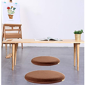 Olywell 16 Inch Memory Foam Seat Cushion Anti-Slip Soft Round Stool Cushion Chair Pad Grey