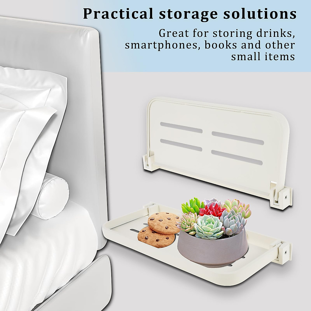 KTZCTPCA 2Pcs RV Foldable Shelf, 12 Inch Easy to Install RV Drop Down Shelf, Space Saving Fold Down Wall Shelf, Wall Mounted RV Floating Shelf, RV Fold-Down Storage Panel Compact Camper Accessories