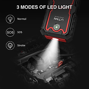 UTRAI Portable Car Jump Starter 59200 mWh 2000A Peak (Up to 8L Gas, 6.5L Diesel Engine) 12V Auto Car Battery Charger Jump Starter Booster Pack with Smart Jumper Cables, USB Quick Charge and Flashlight