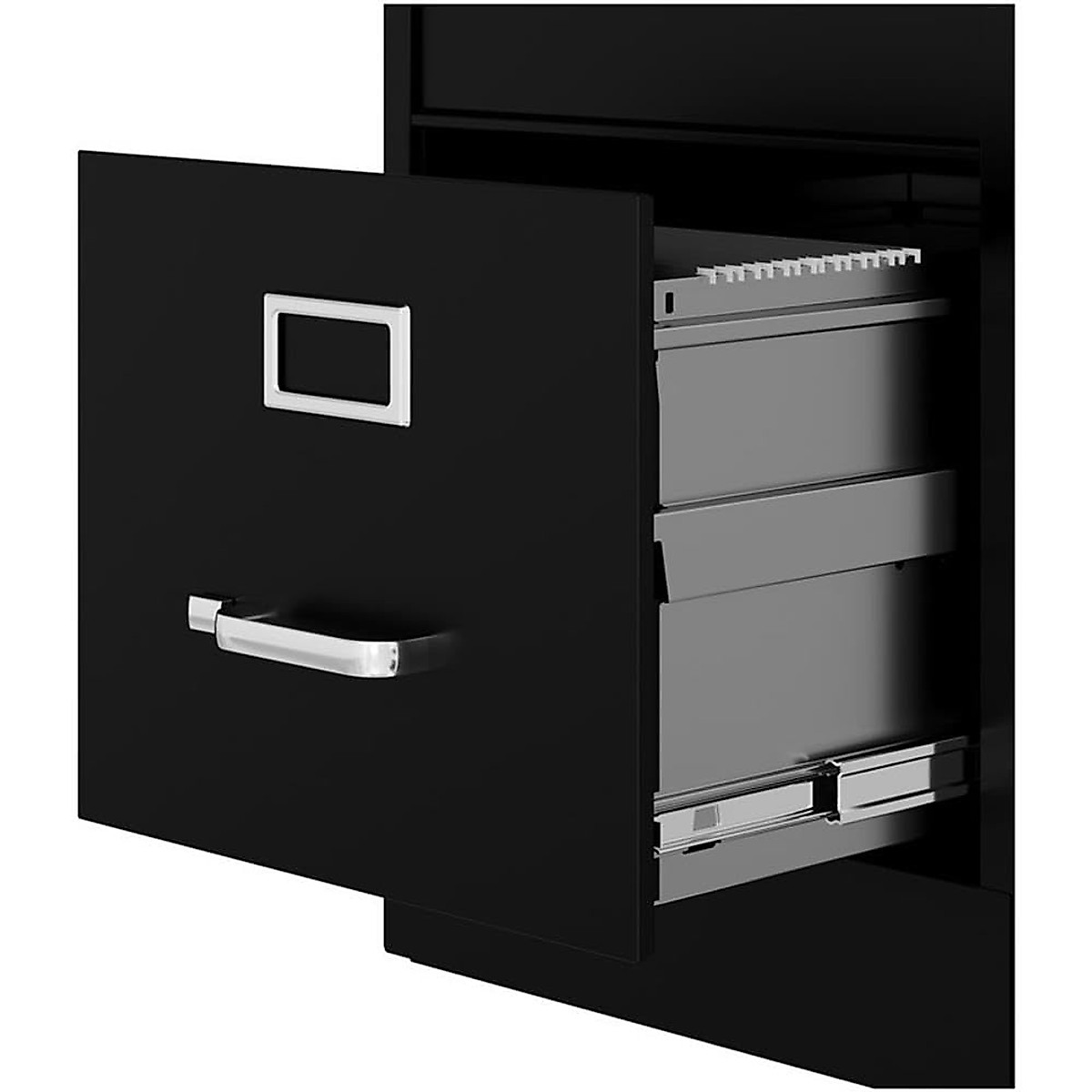 Lorell 2-Drawer Vertical File, 15 by 22 by 28, Black LLR42291