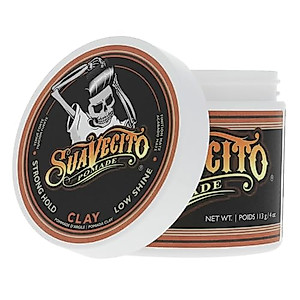 Suavecito Pomade Firme Clay 4 oz, 1 Pack - Strong Hold Hair Clay For Men - Low Shine Matte Hair Clay Pomade For Natural Texture Hairstyles