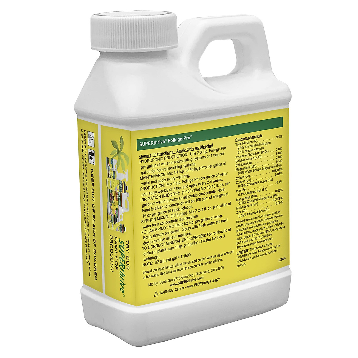 Dyna-Gro DYFOL008 Foliage Pro, White, 8Oz