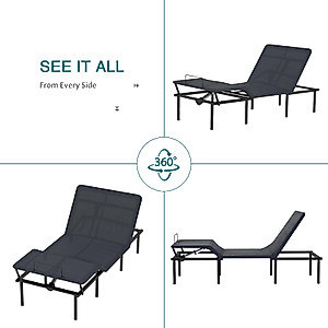 Twin XL Adjustable Bed Frame with Head and Foot Incline, Electric Adjustable Bed Base with New Generation Motor, Adjustable Bed for Seniors with Wireless Remote Control, 400 Lbs Capacity