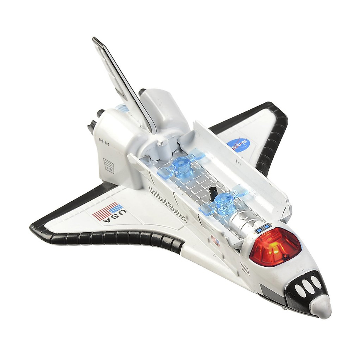 Aeromax Pull Back Space Shuttle, Boxed Die Cast, White