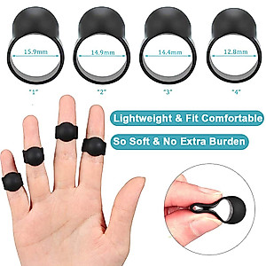 Yowin Steel Tongue Drum Finger Picks, Silicone Rubber Knocking Finger Sleeves Handpan Percussion Instrument (8 Pcs)