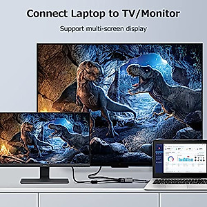 Multifunctional 4-in-1 Type-C Hub Type-C Converter Aluminum Alloy Shell up to 4K Resolution +VGA+USB3.0+PD Charging Ports