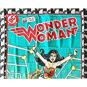 DC Comics Wonder Woman Cotton Fabric Panel - Officially Licensed (Great for Quilting, Sewing, Craft Projects, Quilt or Throw Pillows) 36" X 44"