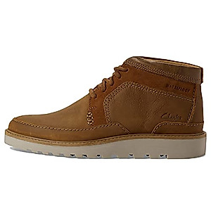 Clarks mens Barnes Plain Oxford Boot, Tan Leather, 7.5 US