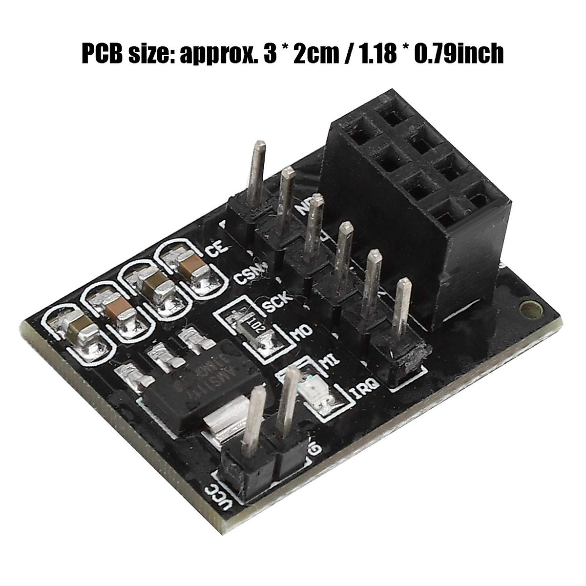 10PCS Black Socket Adapter Board,3.3V NRF24L01+ Module Pinboard Socket Adapter Module Board