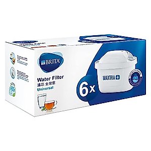 BRITA MAXTRA+ replacement water filter cartridges, compatible with all BRITA jugs -reduce chlorine, limescale and impurities for great taste - 6 Count (Pack of 1)
