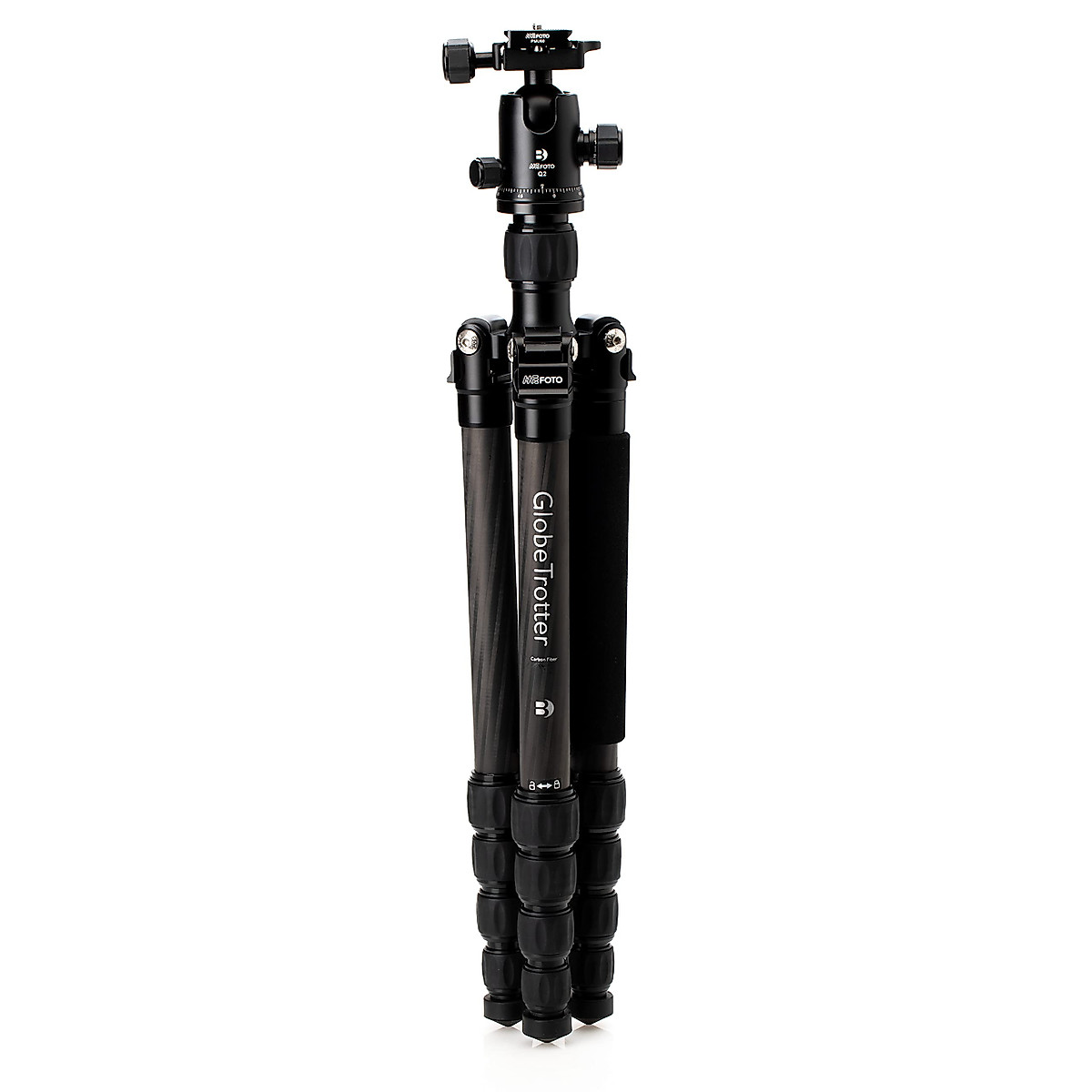 Benro MeFOTO Globetrotter Travel Tripod, Ballhead and Monopod in Black, 2 Series Carbon Fiber Legs, 4 Leg Sections, Twist Leg Locks, Padded Carrying Case (BMGTCBLK)
