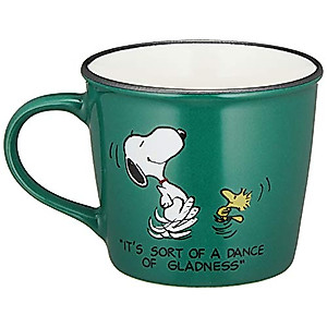 Ken Onishi Peanuts Snoopy Color Mug, Green PT-1303 Diameter 3.6 x Height 3.1 inches (92 x 120 x 78 mm)