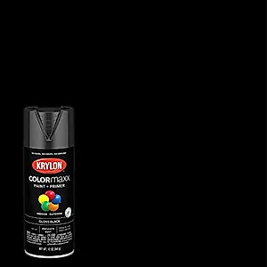 Krylon K05505007 COLORmaxx Spray Paint and Primer for Indoor/Outdoor Use, Gloss Black 12 Ounce (Pack of 1)