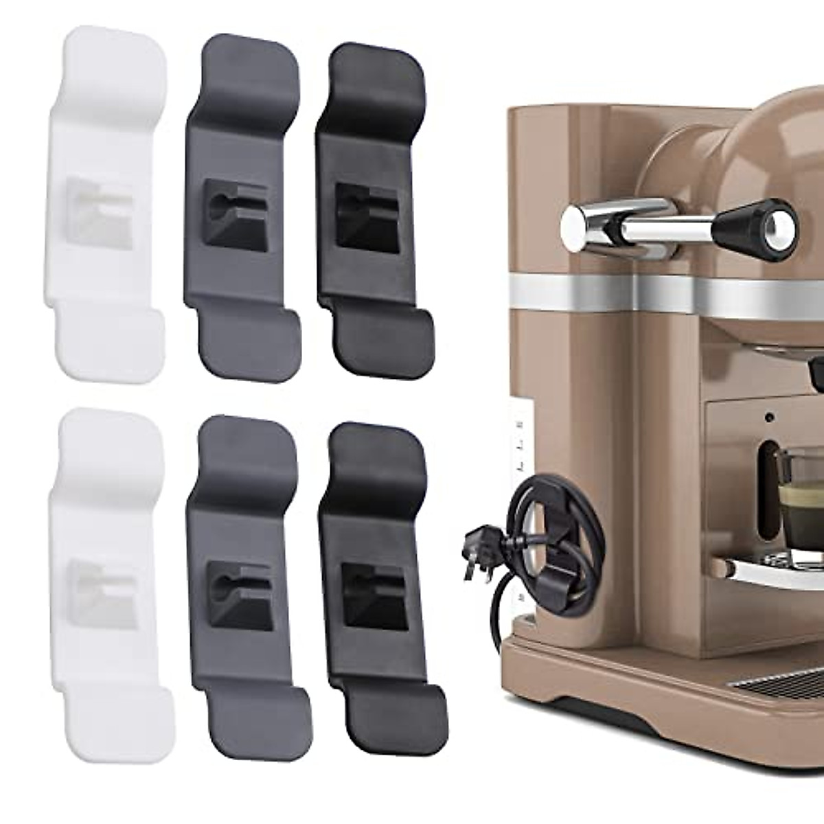 6 Pack Cord Organizer for Kitchen Appliances Cord Winder Wire Wrapper Around Cord Holder Cable Management for Coffee Maker, Mixer, Blender, Air Fryer, Mixer, Small Home Appliances