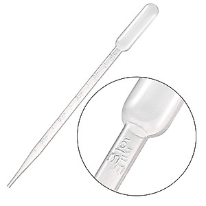 uxcell 20 Pcs Plastic Disposable Pipettes 5ml, Clear Graduated Transfer Pipettes, 205mm Length, Liquid Dropper for Lab