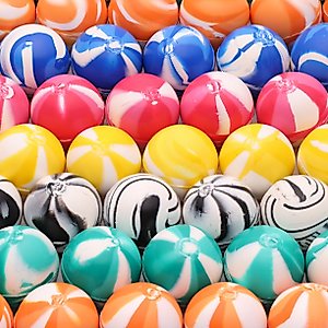 Entervending Bouncy Balls - 100 Pcs Small Bouncing Balls - 1 Inch Bounce Balls - Tri-Color Bouncing Balls for Kids - Vending Machine Toys - Bouncy Ball Vending Machine Refill in Bulk
