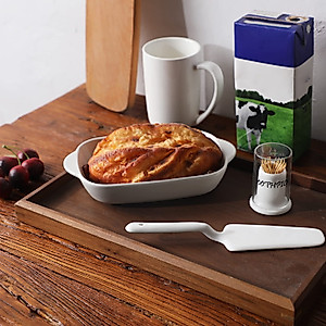 LEETOYI Porcelain Toothpick Holder Dispenser with Glass Lid Set of 2