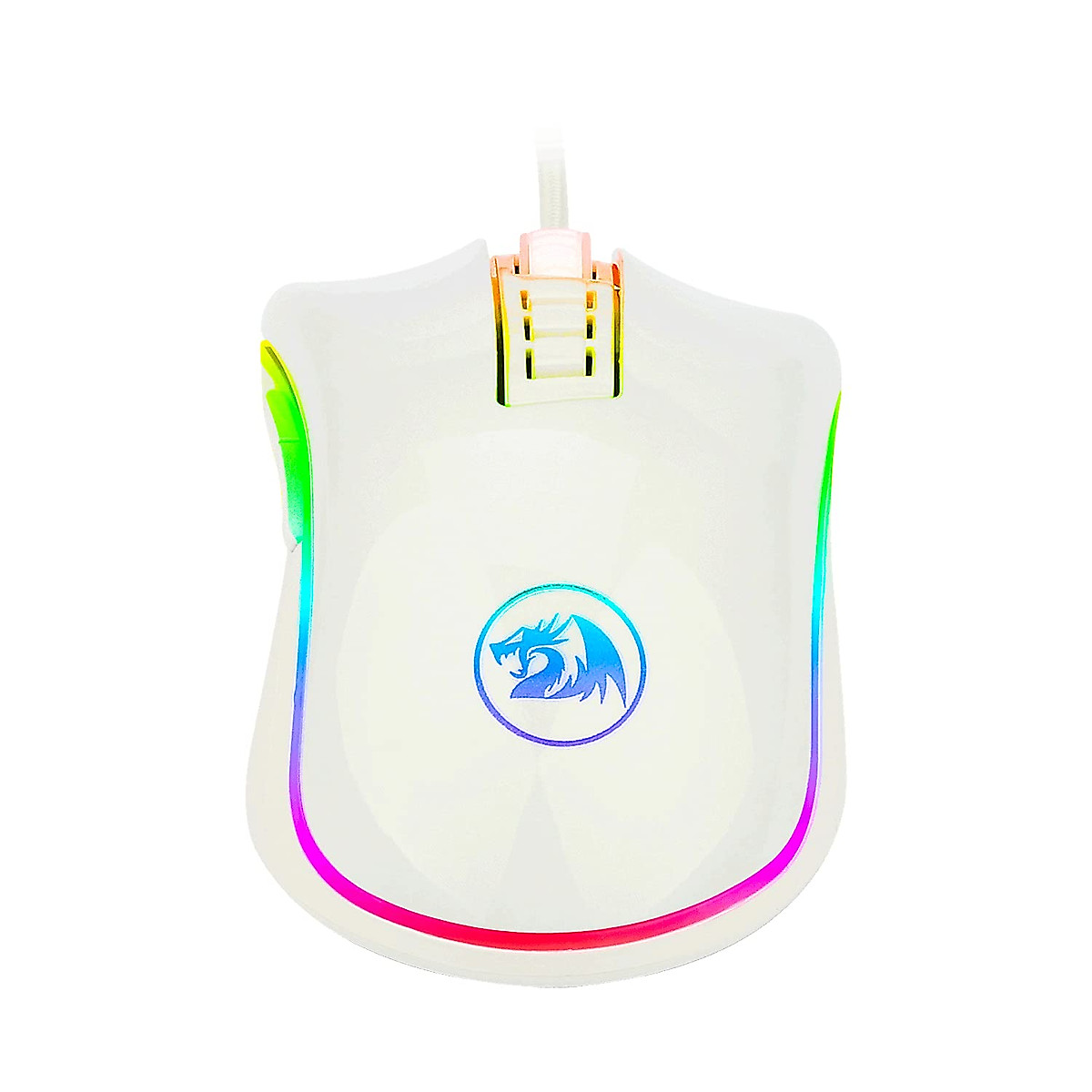 Redragon Snake Gaming Mouse, RGB, 7 Buttons, 10000DPI, Lunar White