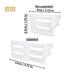 Andiker Kitchen Refrigerator Dividers 8 PCS, Adjustable Dresser Drawer Fridge Seperators Plastic Organizer Dividers for Home Kitchen Bedroom Office (transparent)