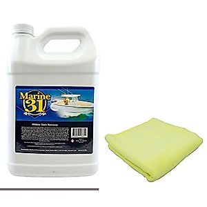 Marine 31 Mildew Stain Remover & Cleaner - Marine & Boat, Home & Patio, Bathroom & Shower Cleaner, 128oz Gallon with Towel