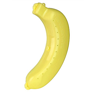 Banana Protector Box Cute 3 Colors Fruit Banana Protector Box Holder Case Lunch Container Storage New (Yellow)
