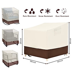 Cooskin Patio Furniture Cover 600D Waterproof Large Heavy Duty Outdoor Furniture Set Covers with Anti-UV and Wind-Proof Suitable for Patio Chair Set of 2 (35" W x 30" D x 35" H)