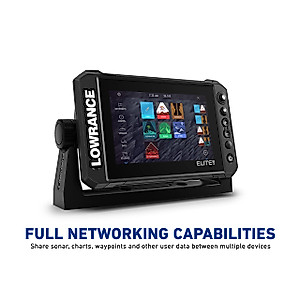 Lowrance Elite FS 9 Fish Finder with Active Imaging 3-in-1 Transducer, Preloaded C-MAP Contour+ Charts (Renewed)