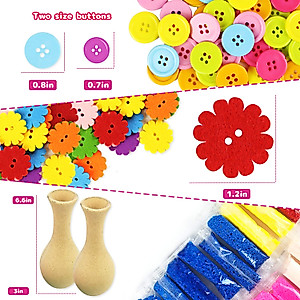 Wiseplz Flower Crafts Kit for Kids, 2 Packs Arts and Crafts for Kids Ages 3 -12 DIY Craft Project for Girls & Boys Art Supplies Sets for Kids Ages 5 -12 Year Old Birthday Gifts for Girls