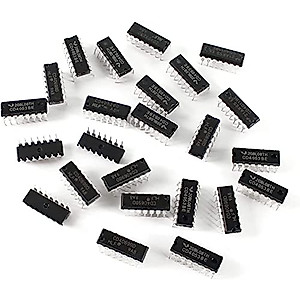 ROWITA IC Kits 40PCs/Lot Integrated Circuit Logic IC Kit CD4011 CD4069 CD4052 CD4053 DIP Electronic Component with chipset (Color : Cd4069-10pcs)