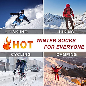 Thermal Socks for Men, Winter Warm Socks Womens for Cold Weather, Outdoor Sports,R-Concrete Grey