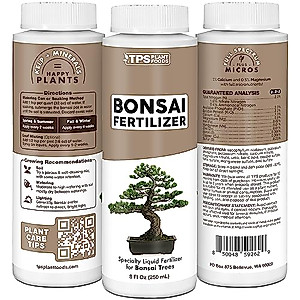Bonsai Fertilizer for All Bonsai Trees, Great for Root Soaks, Liquid Plant Food 8 oz (250mL)
