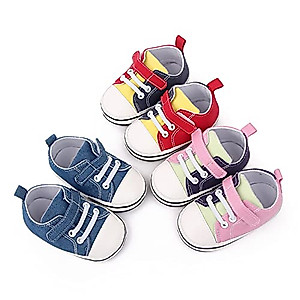 Lykmera Infant Toddler Shoes Sole Sneaker Sports Shoes Blocking Casual Shoes Princess Walking Shoes Running Shoes Walkers (C, 6-12 Months)