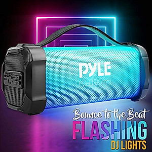 Pyle Wireless Portable Bluetooth Boombox Speaker - 300 Watt Rechargeable Boom Box Speaker Portable Music Barrel Loud Stereo System with AUX Input, MP3/USB Port, Fm Radio, 2.5" Tweeter - Pyle PBMSPRG4